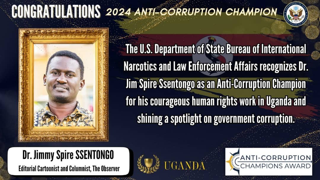 Jimmy Spire Recognized as Global Anti-Corruption Champion - Uganda News